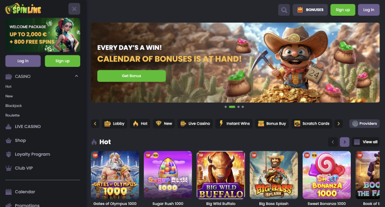 Spinline Kasiino » 3600€ Boonus + 1100 Tasuta spinni